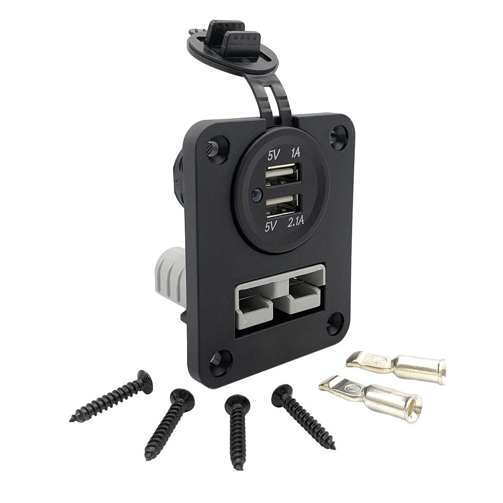 Offgridtec mounting frame Anderson plug - USB socket